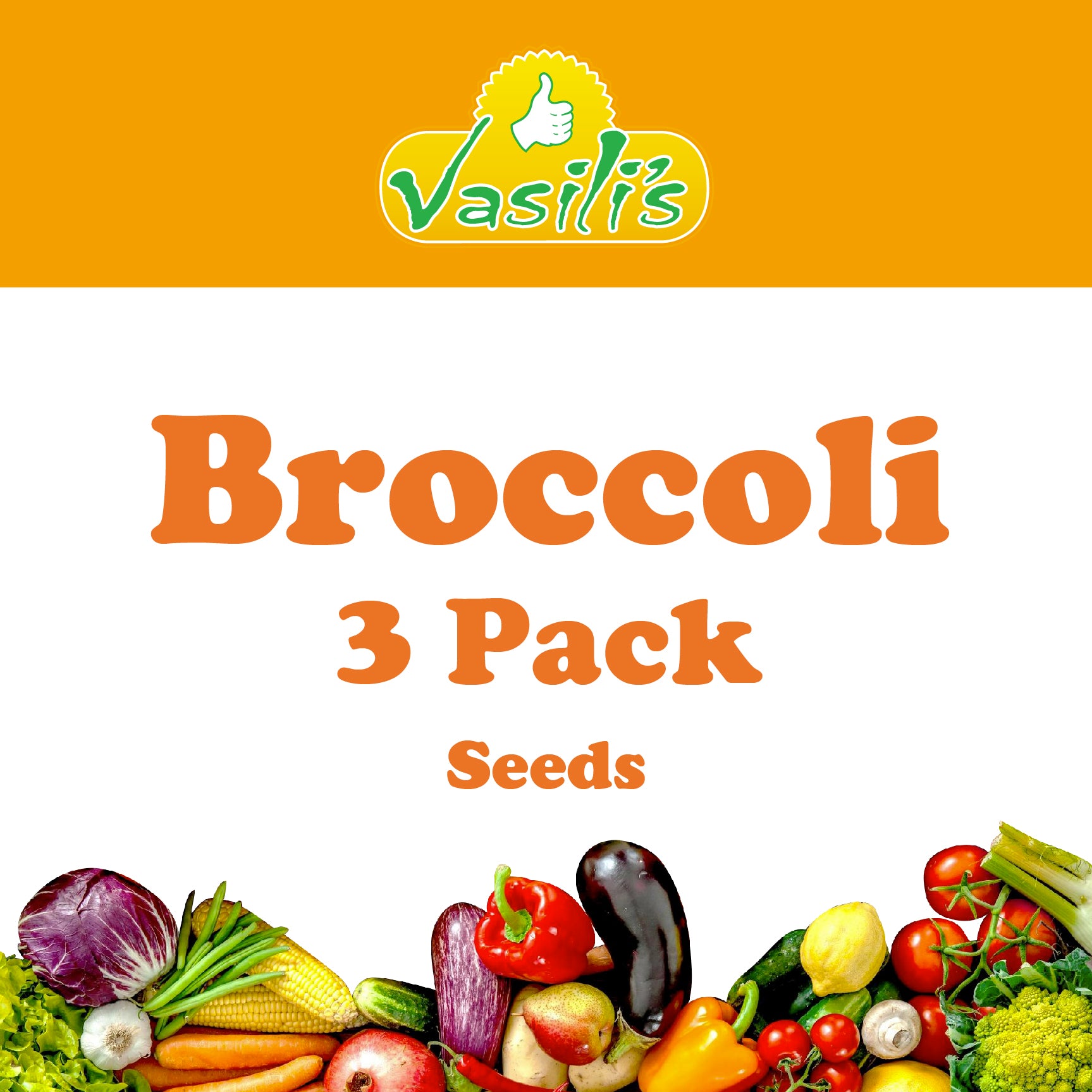 Broccoli 3 Pack Seeds – Vasili's Garden