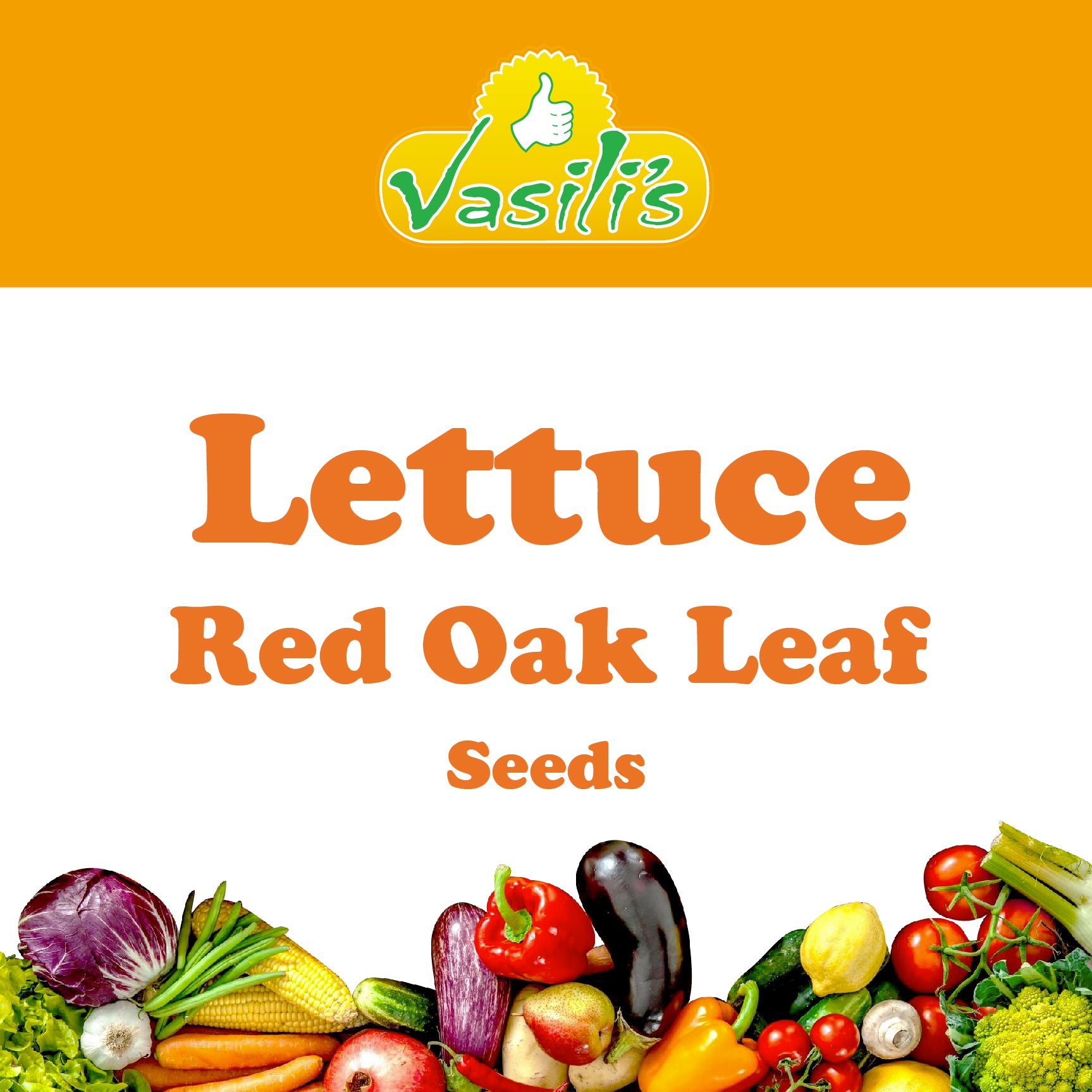 Lettuce Red Oak Leaf Seeds – Vasili's Garden